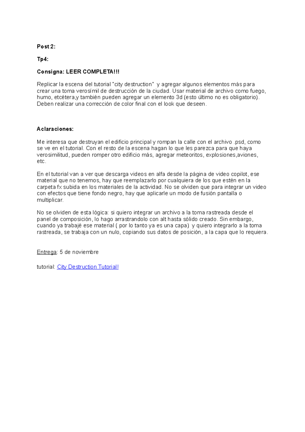 Consigna - Trabajo practico 4 - Post 2: Tp4: Consigna: LEER COMPLETA ...