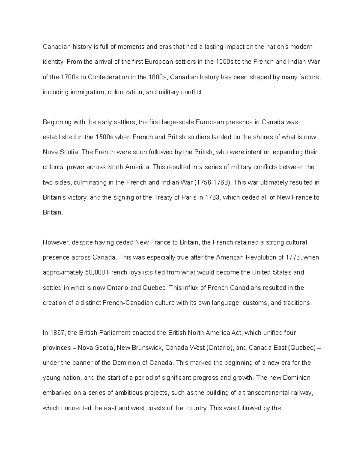 history of Canada - Canadian history is full of moments and eras that ...