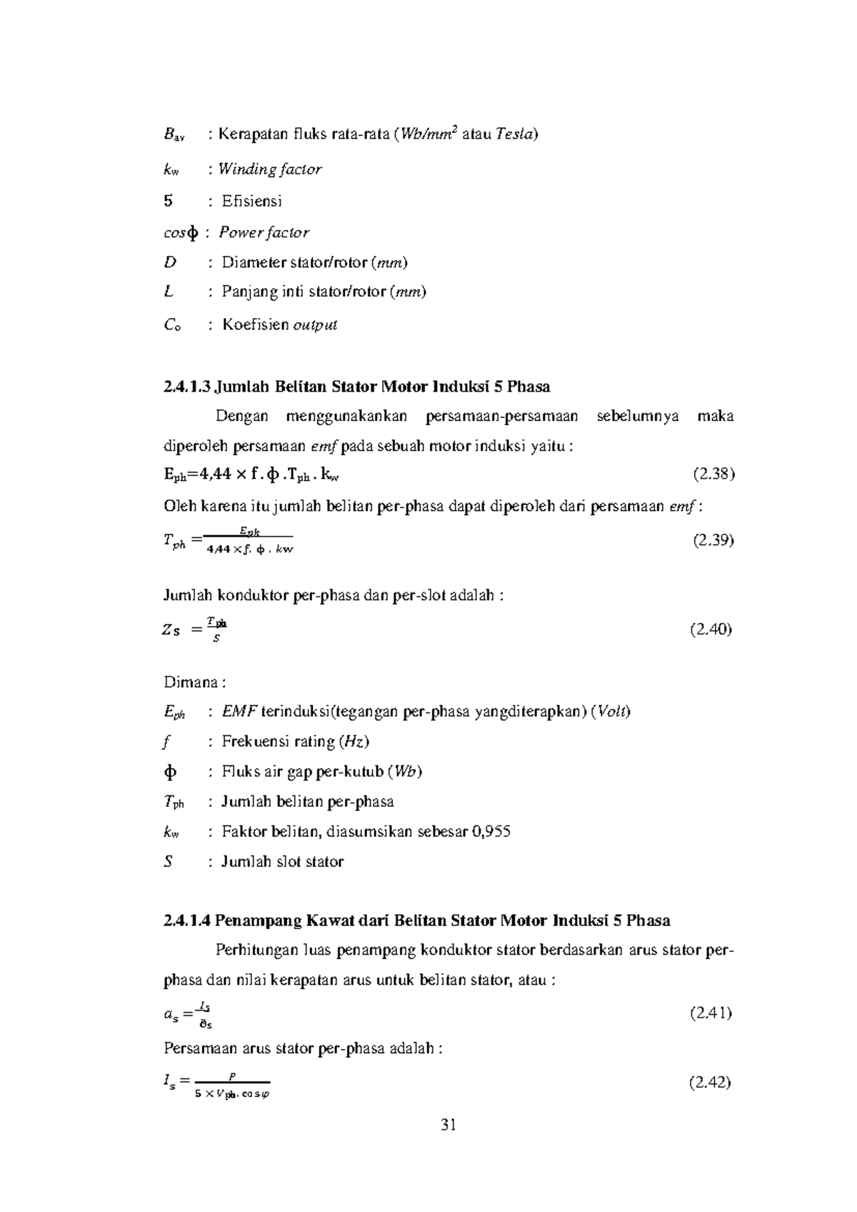 Rancang Bangun Example-9 - s s Bav : Kerapatan fluks rata-rata (Wb/mm 2 ...