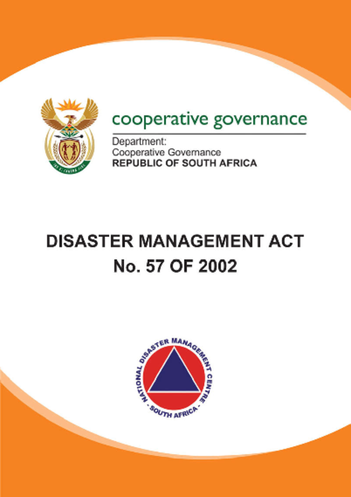 Disaster Management Act (57 of 2002 )(E-Book) - DISASTER MANAGEMENT ACT ...