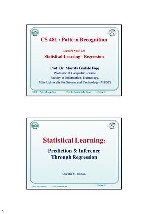 CS481 Assignment 2 - this is all course - 1 Misr University for Science and Technology College ...