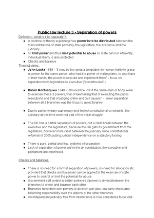 Public Law Notes - Public Law Public Law: This is the law which ...