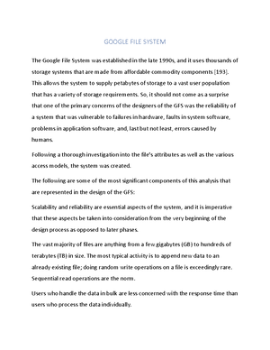 General Parallel FILE System - GENERAL PARALLEL FILE SYSTEM When ...