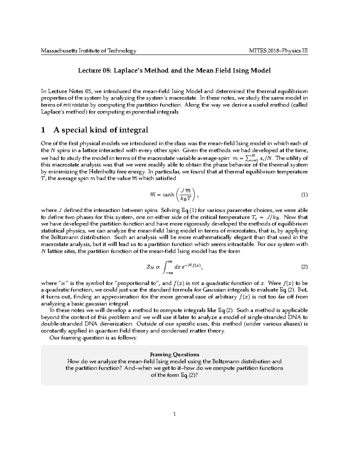 Lec8 - Lec8 - Massachusetts Institute of Technology MITES 2018–Physics ...