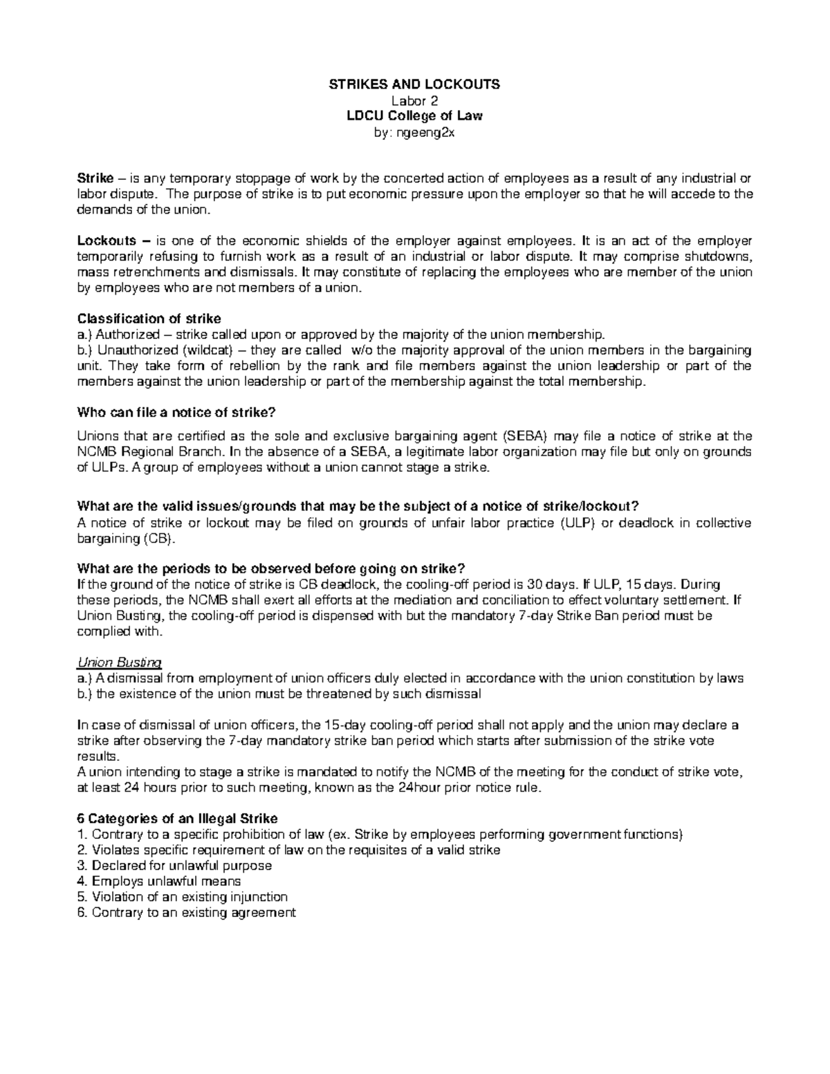 Strikes-and-lockouts compress - STRIKES AND LOCKOUTS Labor 2 LDCU ...