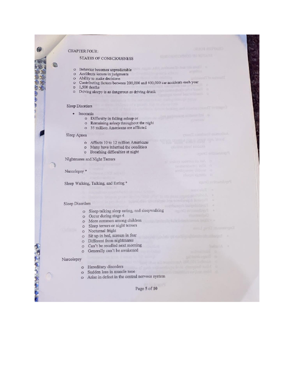 Psy - Intro to Psych. Chapter 4: state of consciousness. Part 1. Taught ...