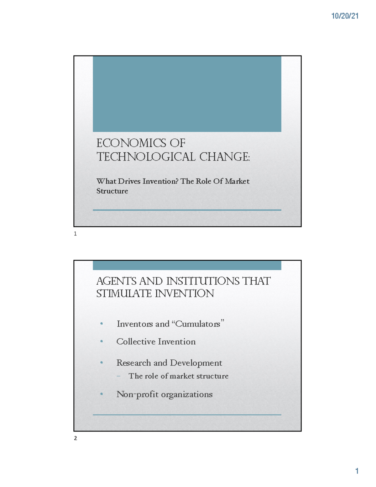 12 - 339 Economics of Invention and Market Structure Update 2021 ...