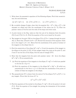 MATH 126 Exercise 4 2021 - Department of Mathematics Math 126: Algebra ...
