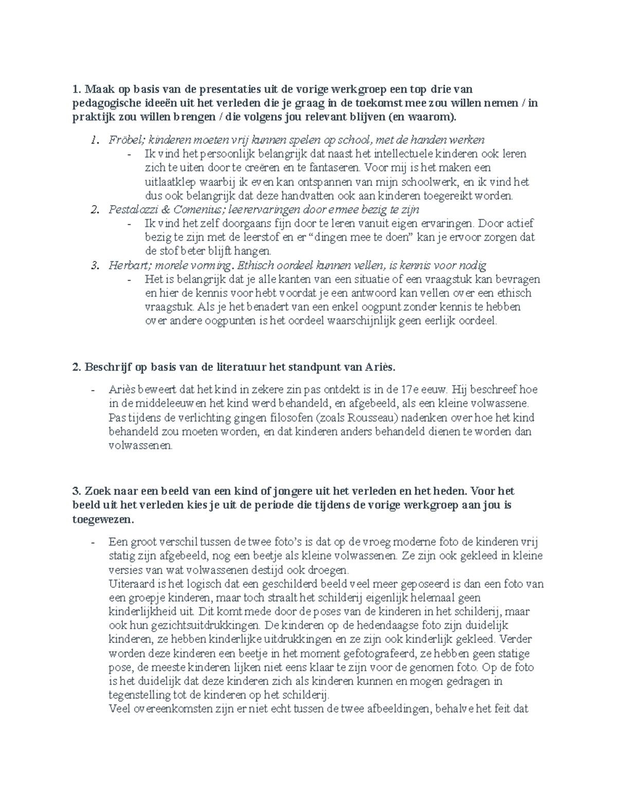 Voorbereidingsopdracht werkgroep 2.1 - 1. Maak op basis van de ...