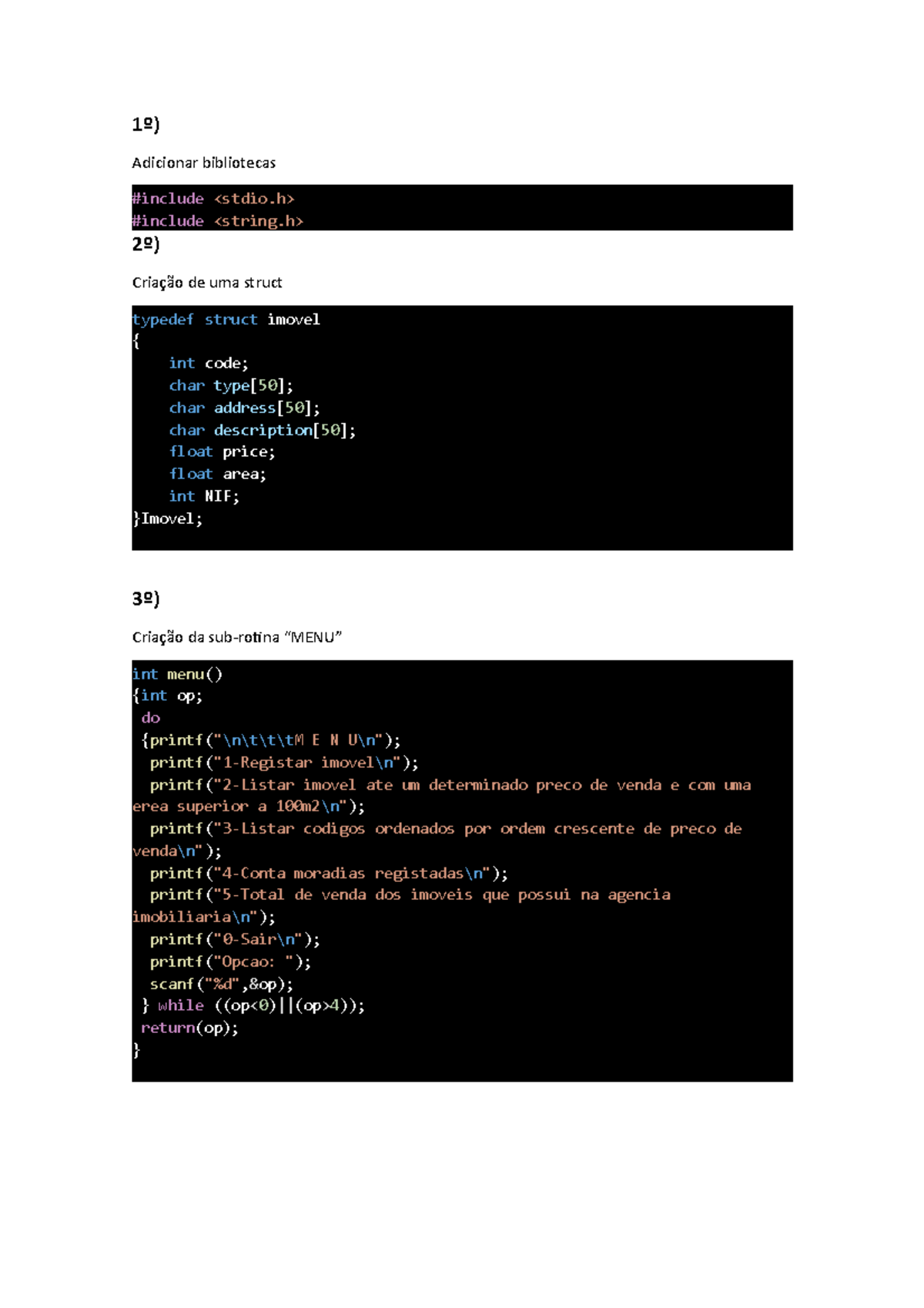 PI - helping to program with array and using functions - 1º) Adicionar bibliotecas #include # ...