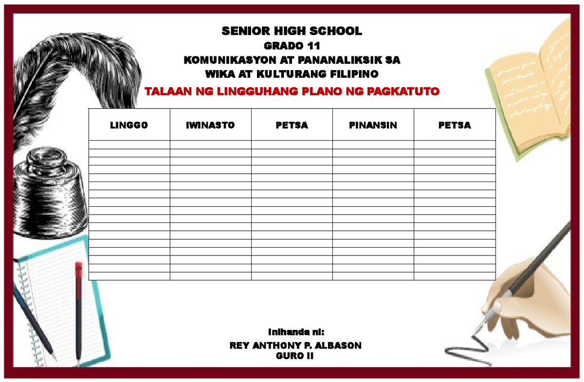 Template-TALA - USE IN TEACHING - Master of Arts in Teaching Major in ...