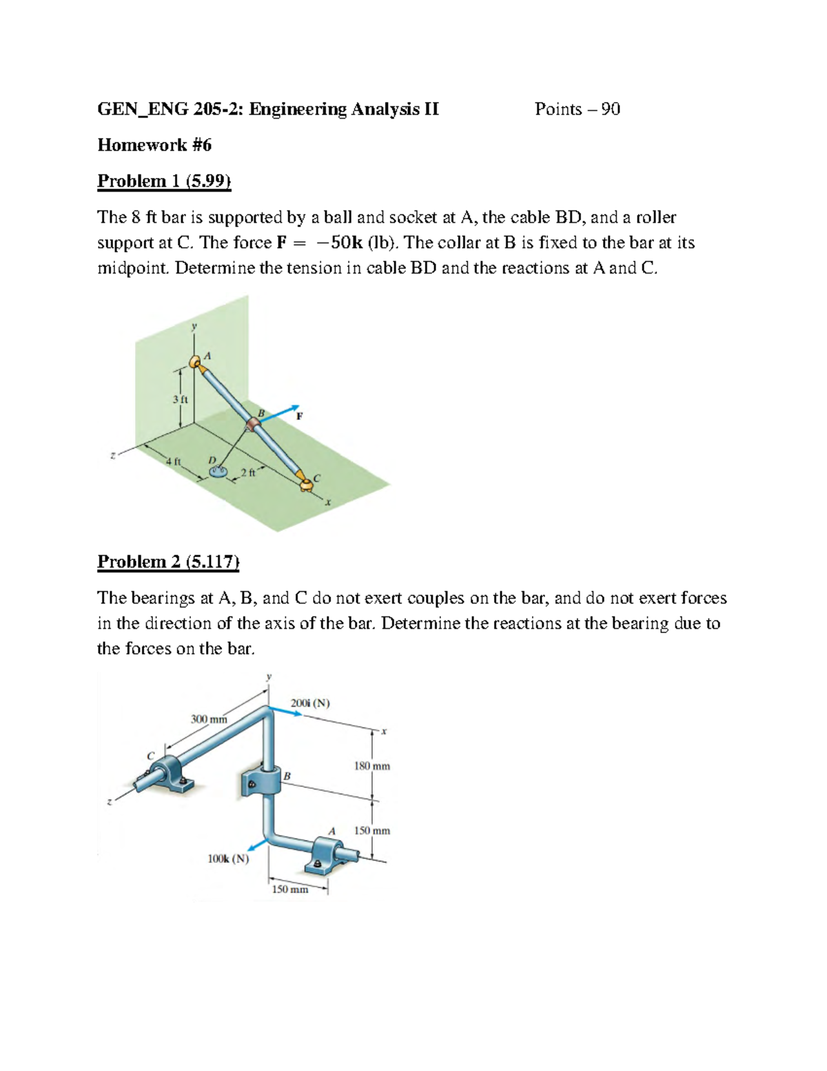 Homework 6 GEN ENG 205 2-1 (1)-1 - GEN_ENG 205-2: Engineering Analysis ...