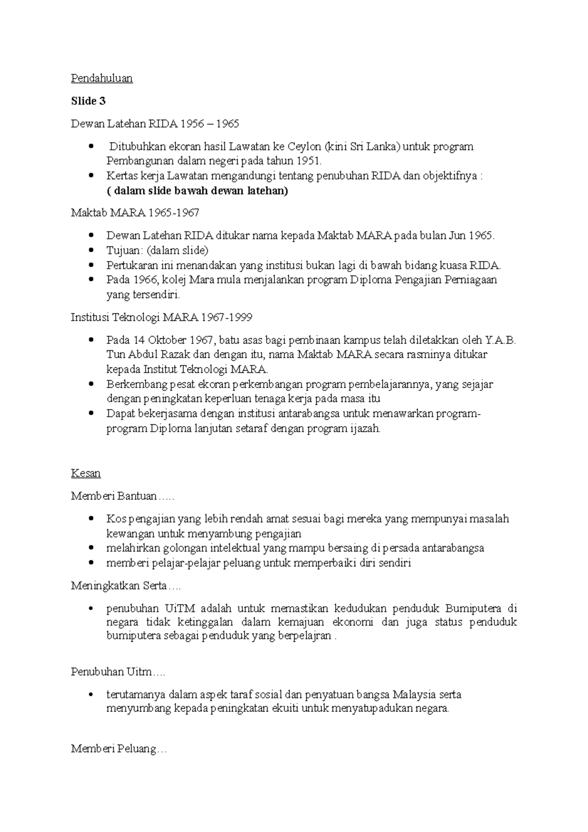 Presentation 1 (a) - notes - Pendahuluan Slide 3 Dewan Latehan RIDA ...