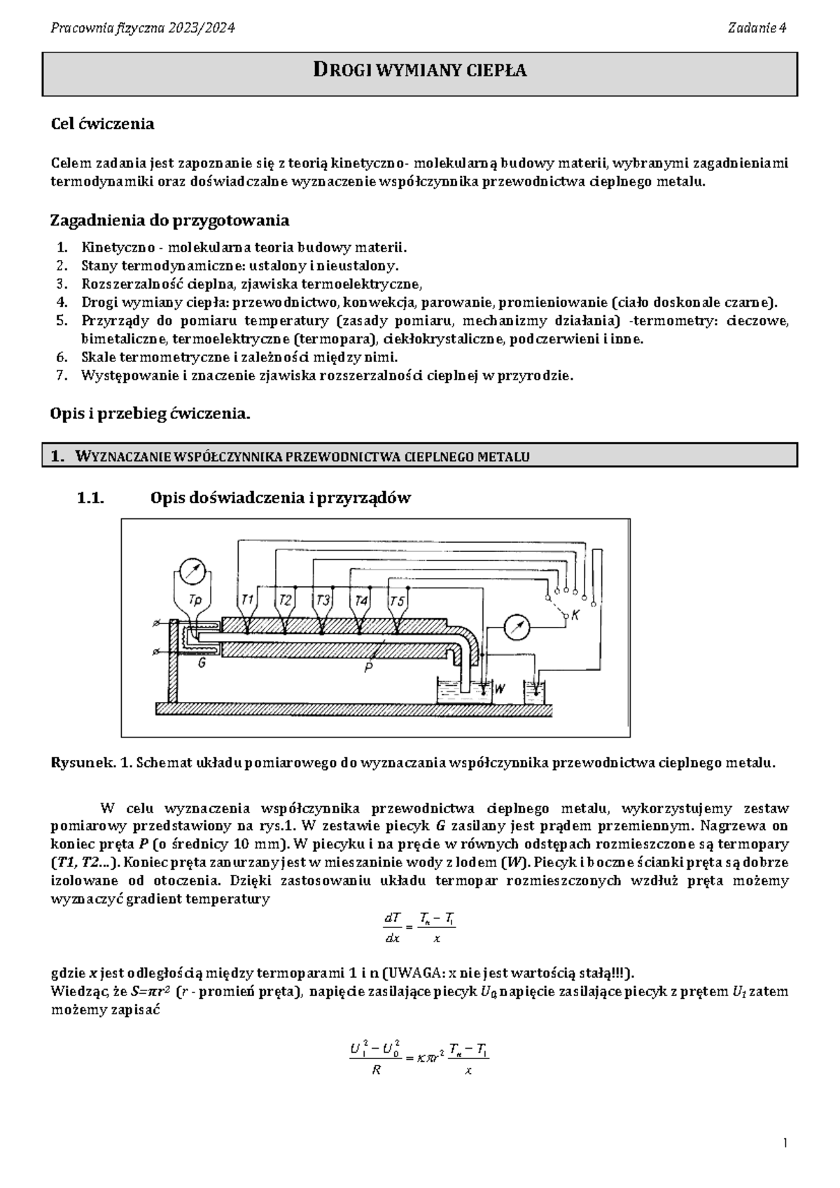 4 -cieplo - hjgk - DROGI WYMIANY CIEPŁA Cel ćwiczenia Celem zadania ...