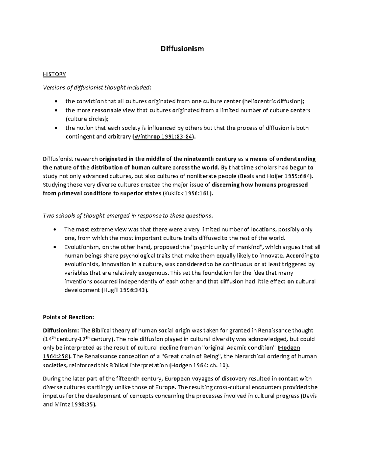 Diffusionism - Diffusionism HISTORY Versions of diffusionist thought ...