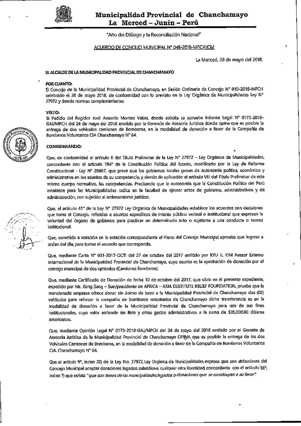 Acuerdo de Concejo - sfddf - Municipalidad Provincial de Chanchamayo La ...