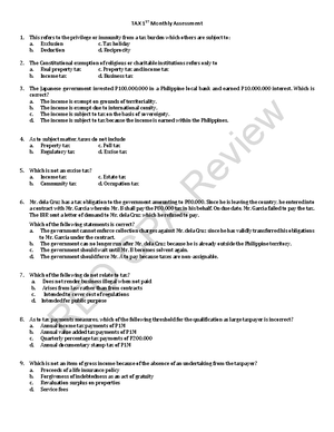Cma part 2 - CMA Sample Questions - Page 1 CMA PROGRAM Examination ...
