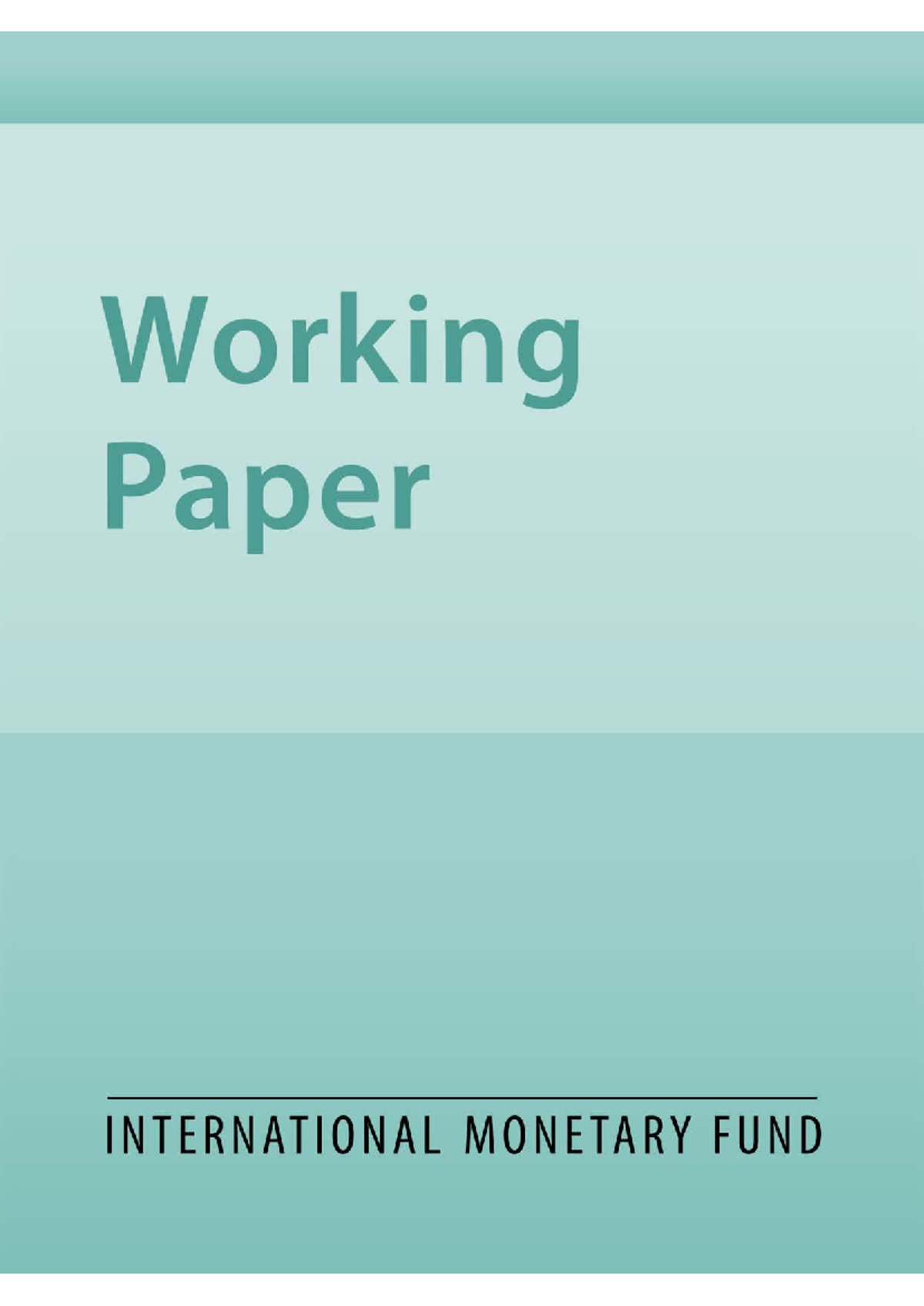 Asian crisis important - IMF Working Paper @ 1999 International ...