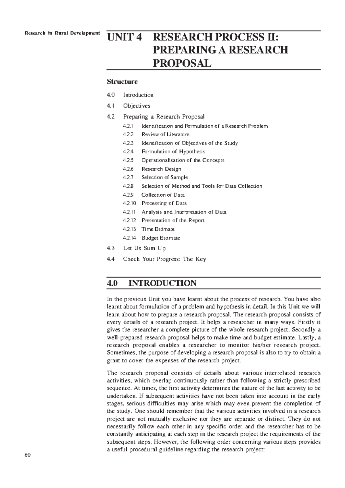 Unit-4 - Research in Rural Development UNIT 4 RESEARCH PROCESS II ...