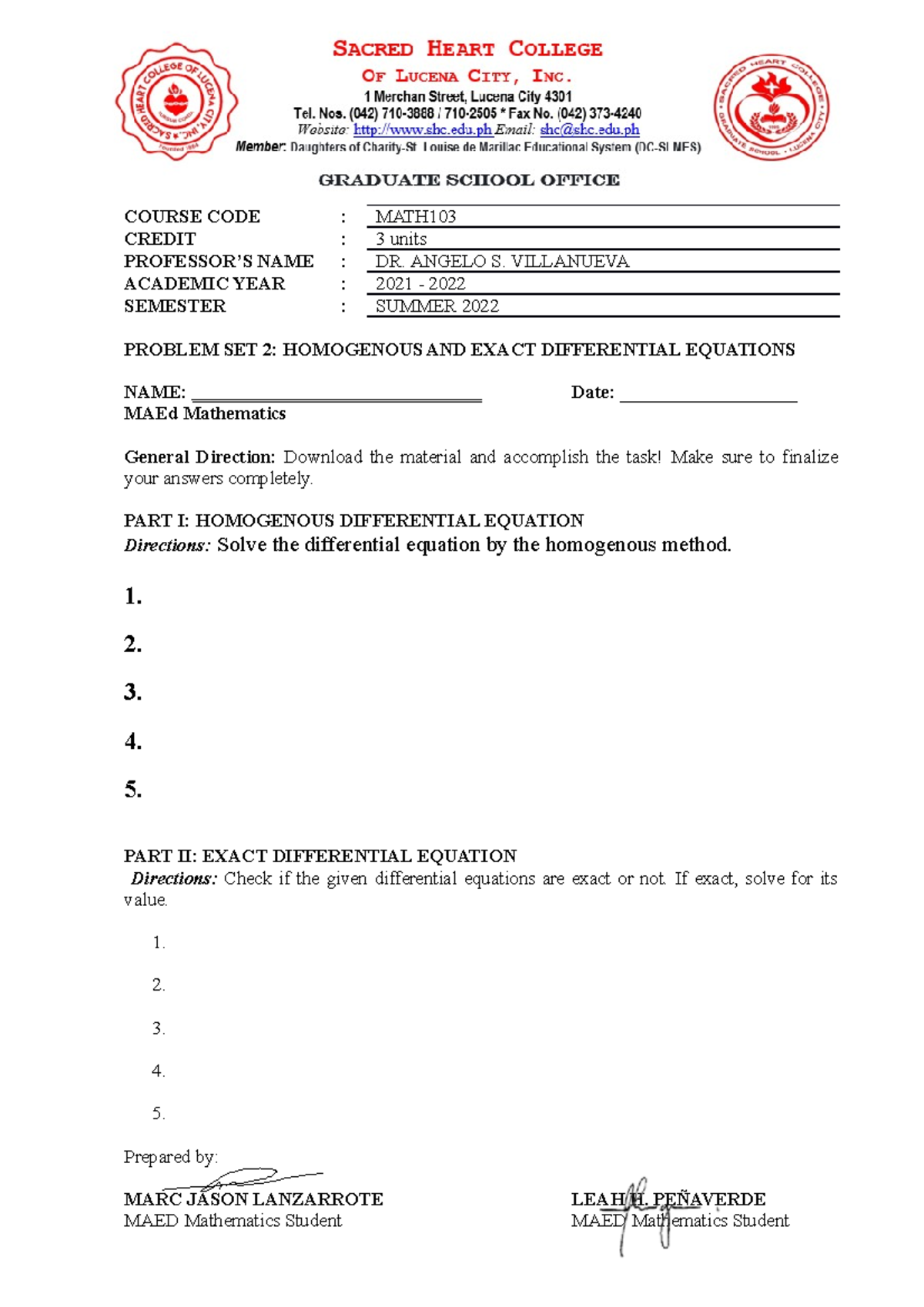 Problem-Set-2 - test - COURSE TITLE : MATHEMATICAL ANALYSIS FOR ...