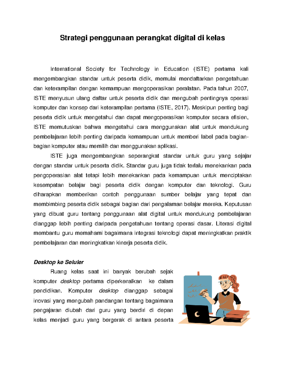 A.4. Strategi penggunaan perangkat digital di kelas - Strategi ...