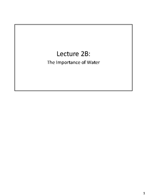 Lecture 2B – Importance of Water 2 per page - Lecture 2B: The ...