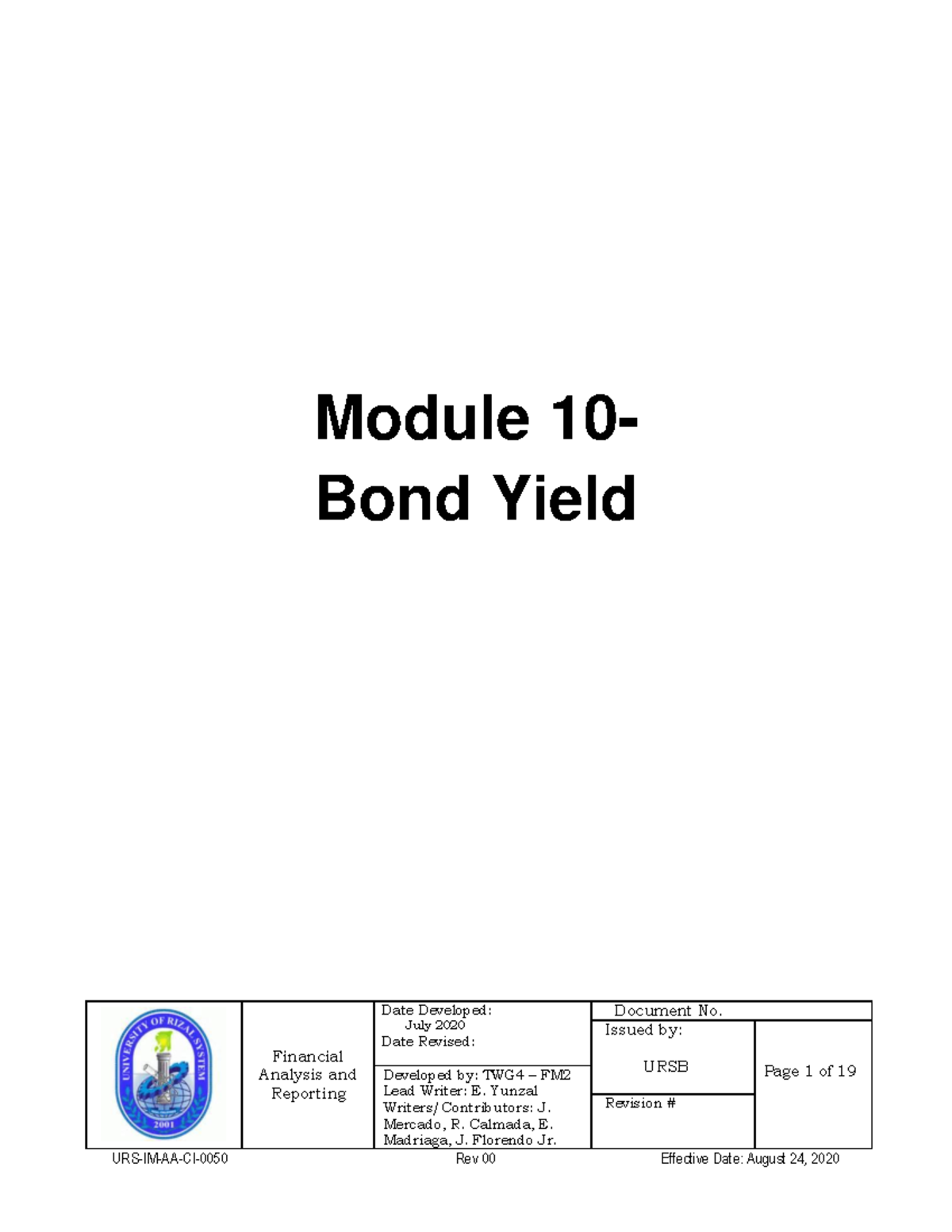 FM 2 - Unit 4 -Module 10 - asdfg - Financial Analysis and Reporting ...