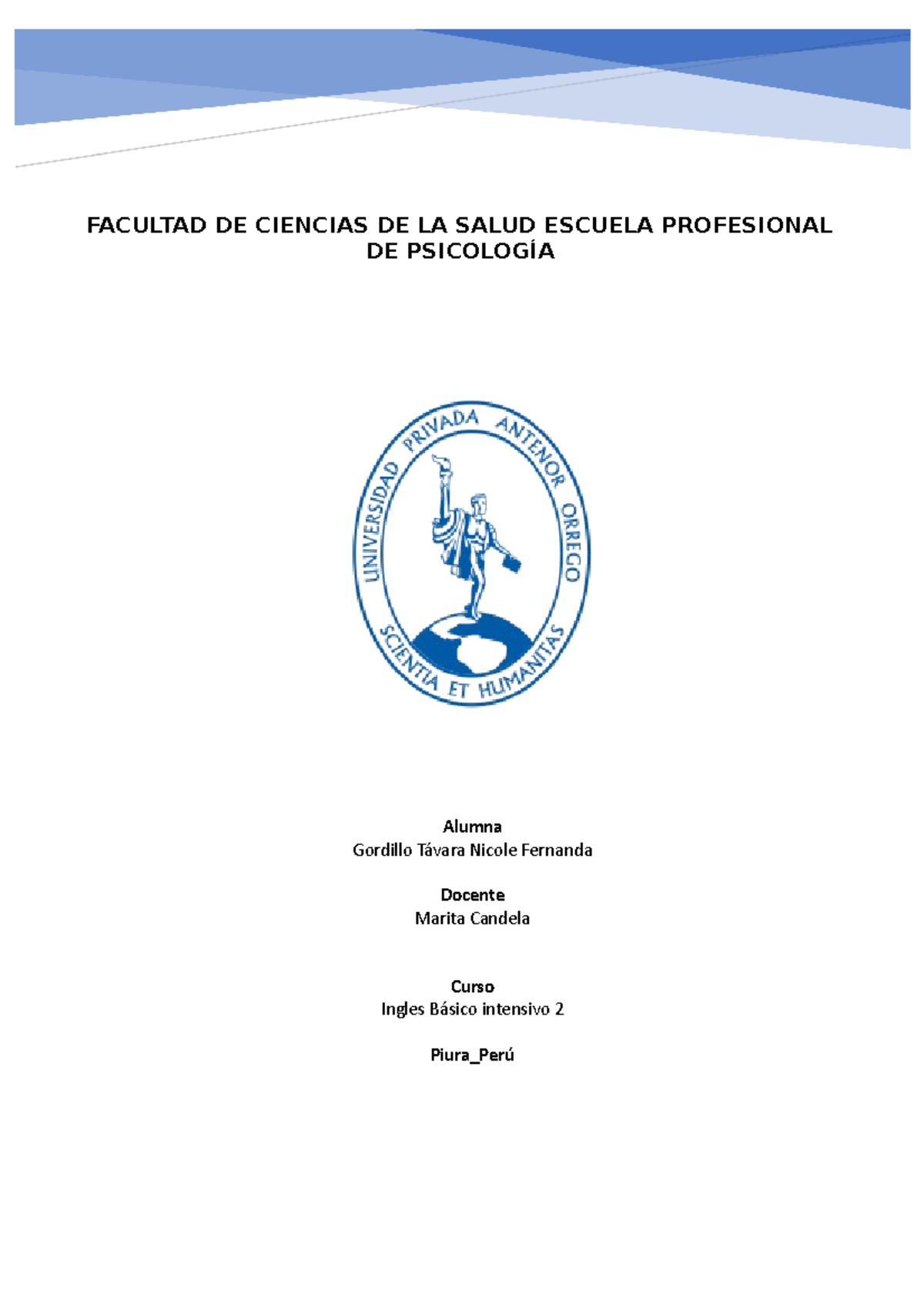 Describe your rooms Nicole Fernanda Gordillo Távara copia - FACULTAD DE ...