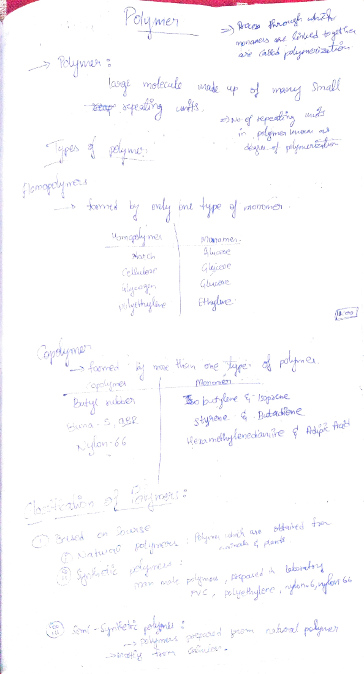 polymers chemistry 18cyb101j - Chemistry - Studocu