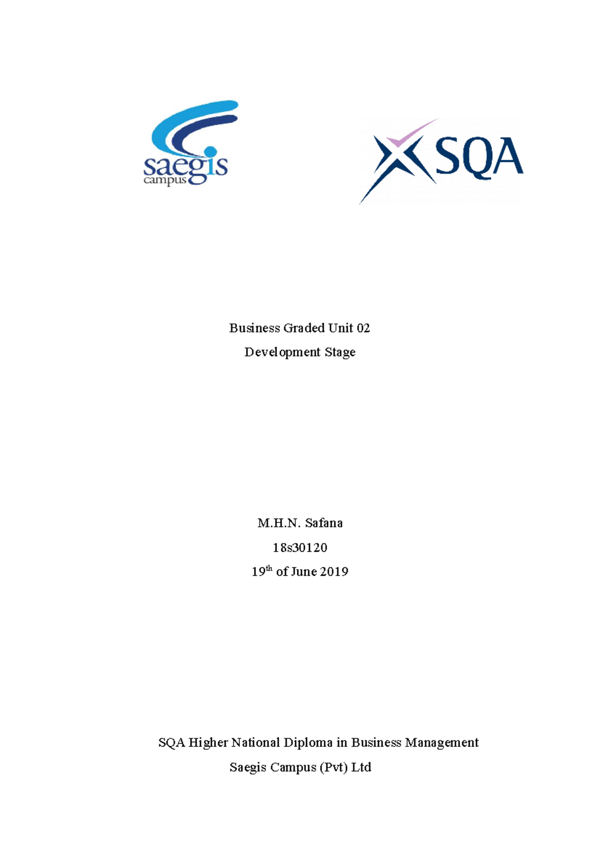 Development Stage - Business Graded Unit 02 Development Stage M.H ...