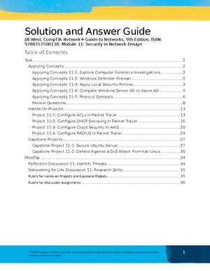 Netplus 9e Mod08solutions - Module 8: Segmentation Solution and Answer ...