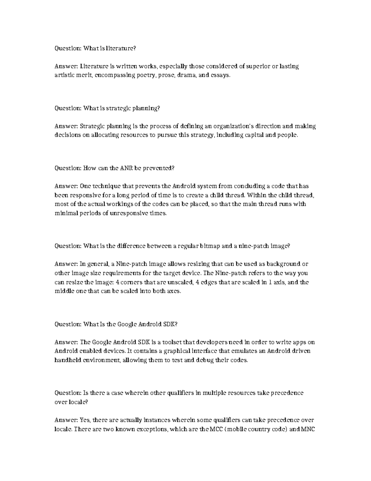 Waguha diaboleptic bladderet - Question: What is literature? Answer ...