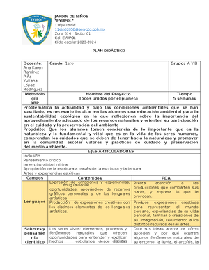 Pda fase 2 - PDA de preescolar - contenidos PDA Construcción de la ...