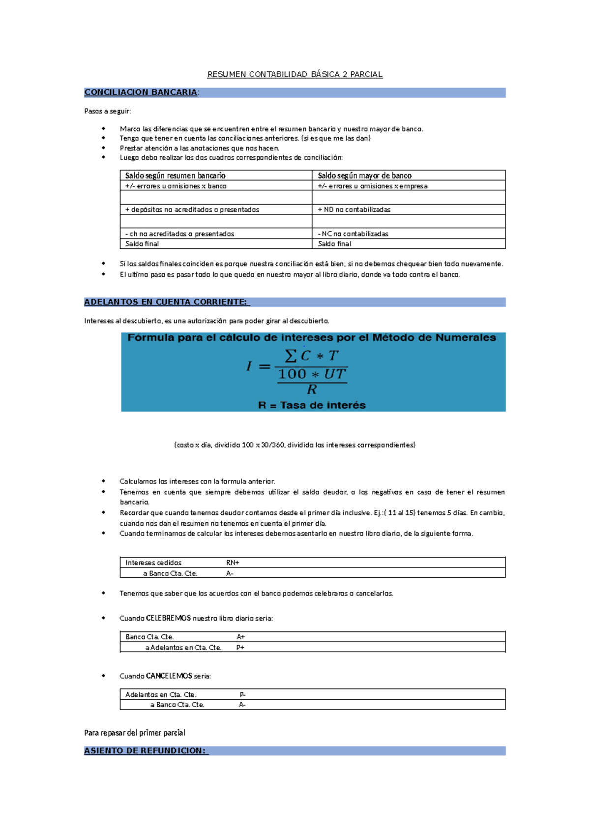 Resumen Contabilidad Segundo Parcial 2024 - RESUMEN CONTABILIDAD BÁSICA 2 PARCIAL CONCILIACION ...