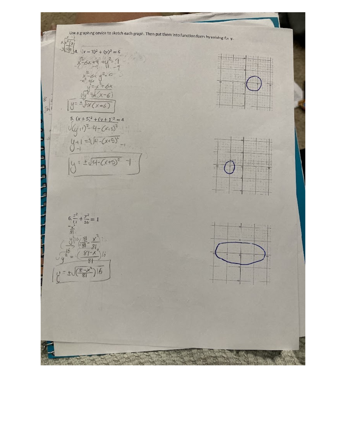 Unit 2 Algebra Review 3 - Use graphing device to sketch each graph ...