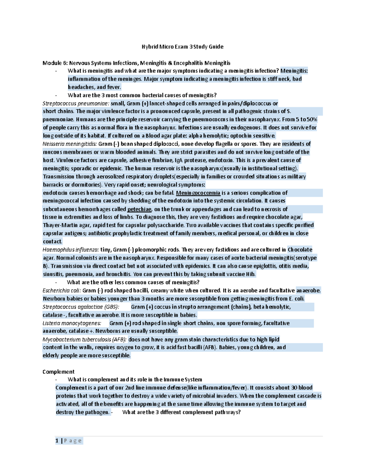 Module 6 Nervous Systems Infections, Meningitis Encephalitis Meningitis ...