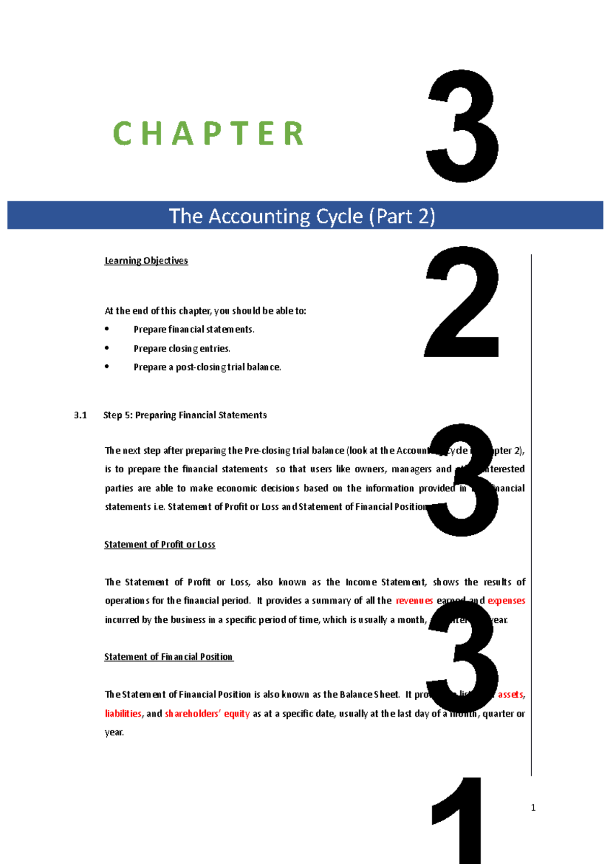 Chapter 3 The Accounting Cycle Part 2 BACC lecture notes ...