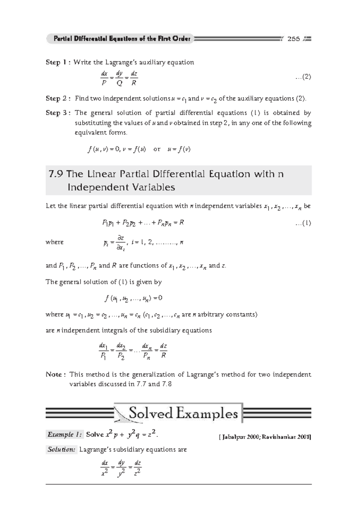 Differential equations-88 - Step 1 : Write the Lagrange’s auxiliary ...