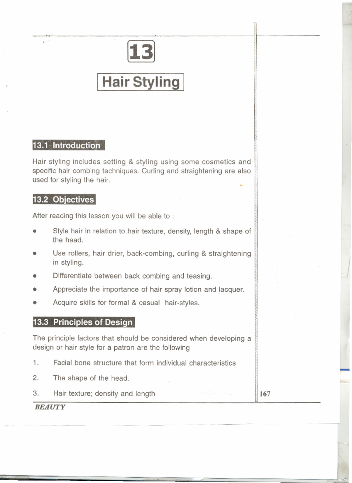 Hairstyling Notes.doc 2 NEW - I Hair Styling I 13 Introduction Hair ...