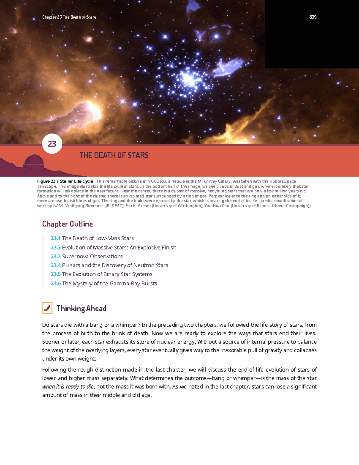 Open Stax Astronomy Chapter 23 - Chapter Outline 23 Death of Low-Mass ...