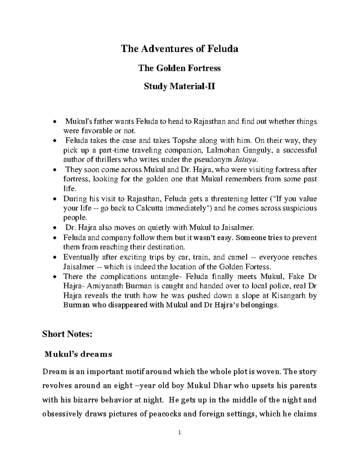 The Adventures of Feluda - Feluda takes the case and takes Topshe along ...