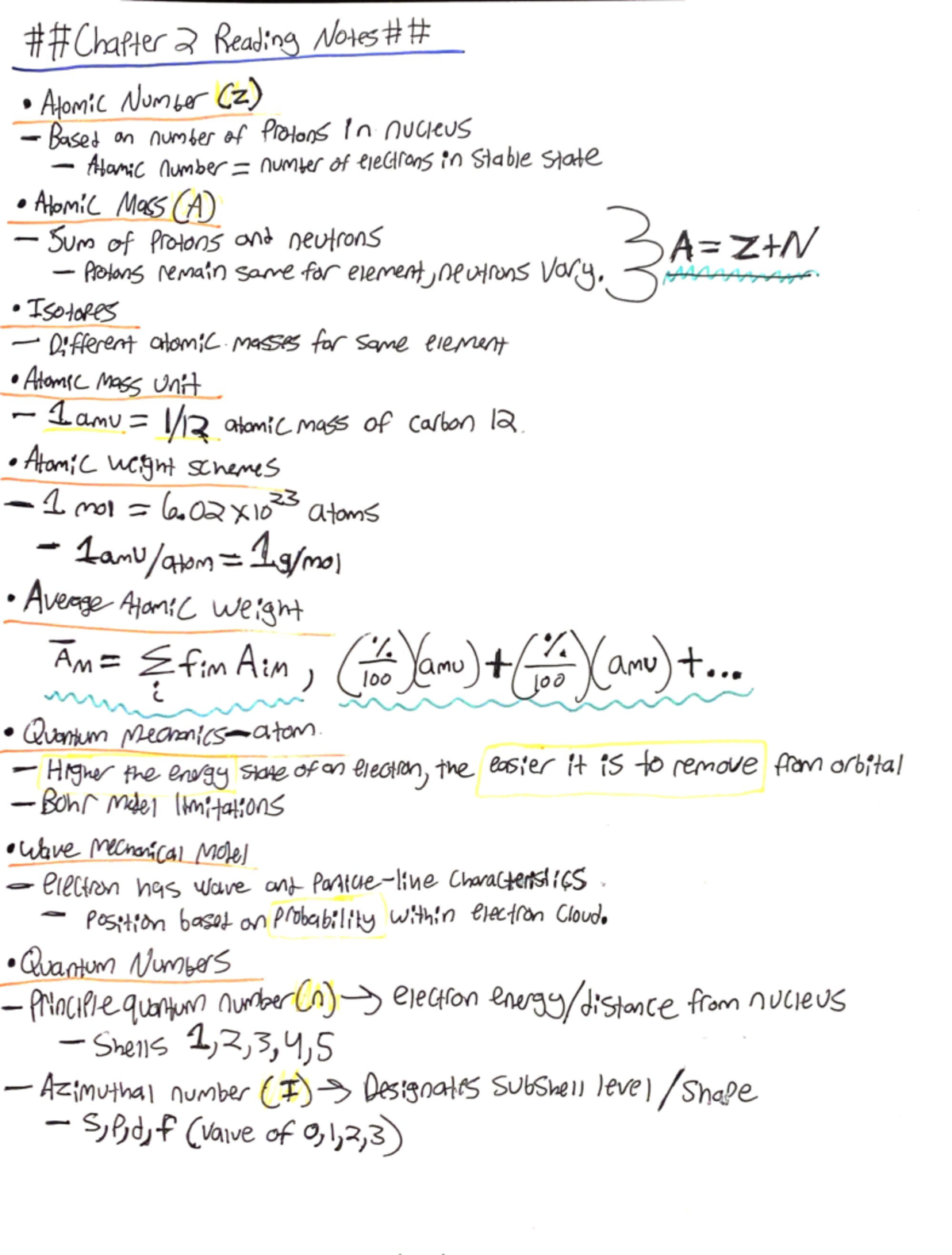 Chapter 2 Reading Notes [EMA3010] - 3A=Zt Top of Page Chapter 2 Reading ...