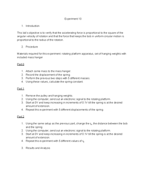 Experiment 7 - sssssss - Experiment 7 Introduction This lab’s objective is to make measurements ...