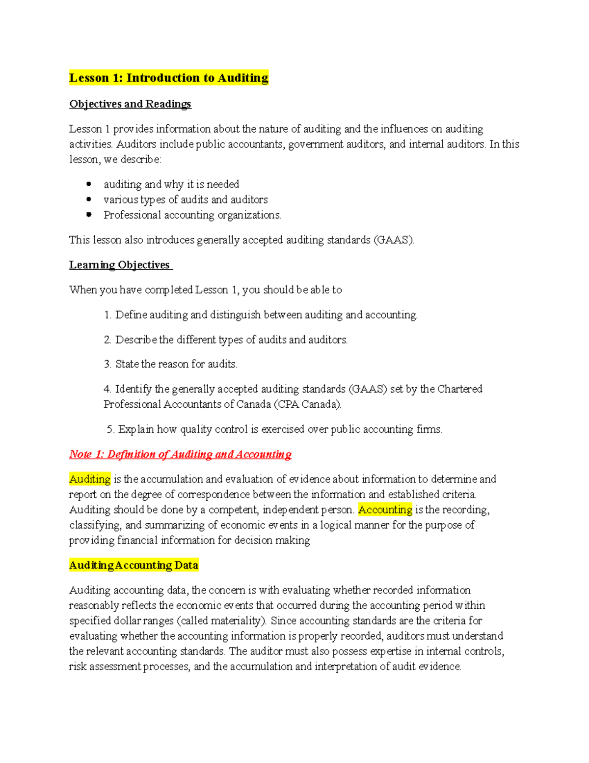 ACCT 460 Lesson 1- Chapter 1 Notes- Athabasca - Lesson 1: Introduction ...