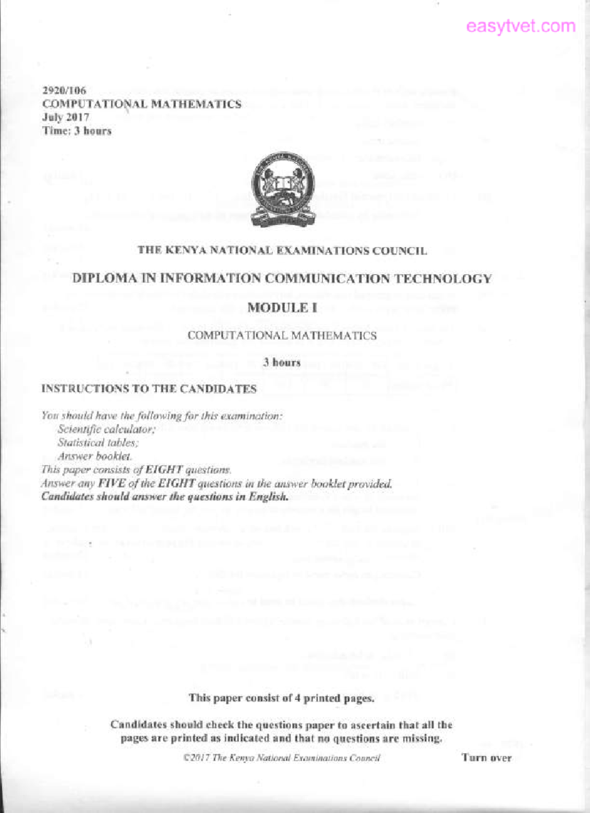 2017 july Maths - tghf - Hospitality management - Studocu