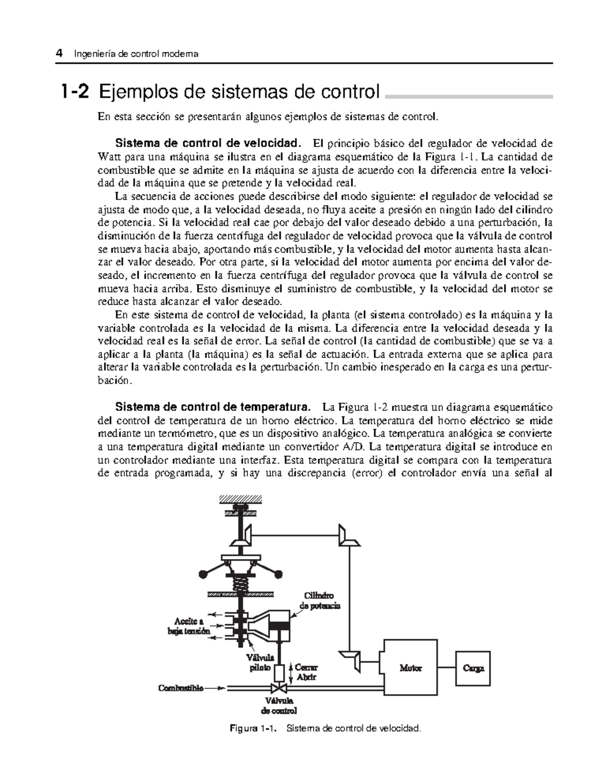 Ejemplos de sistemas de contol - Sistema de control de velocidad. El ...