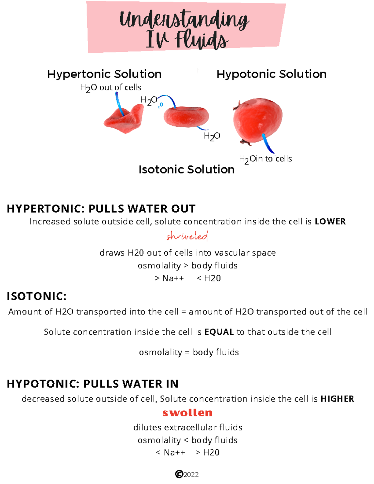 IV Fluids - guides that will help for the NCLEX - RN! - Hypertonic ...