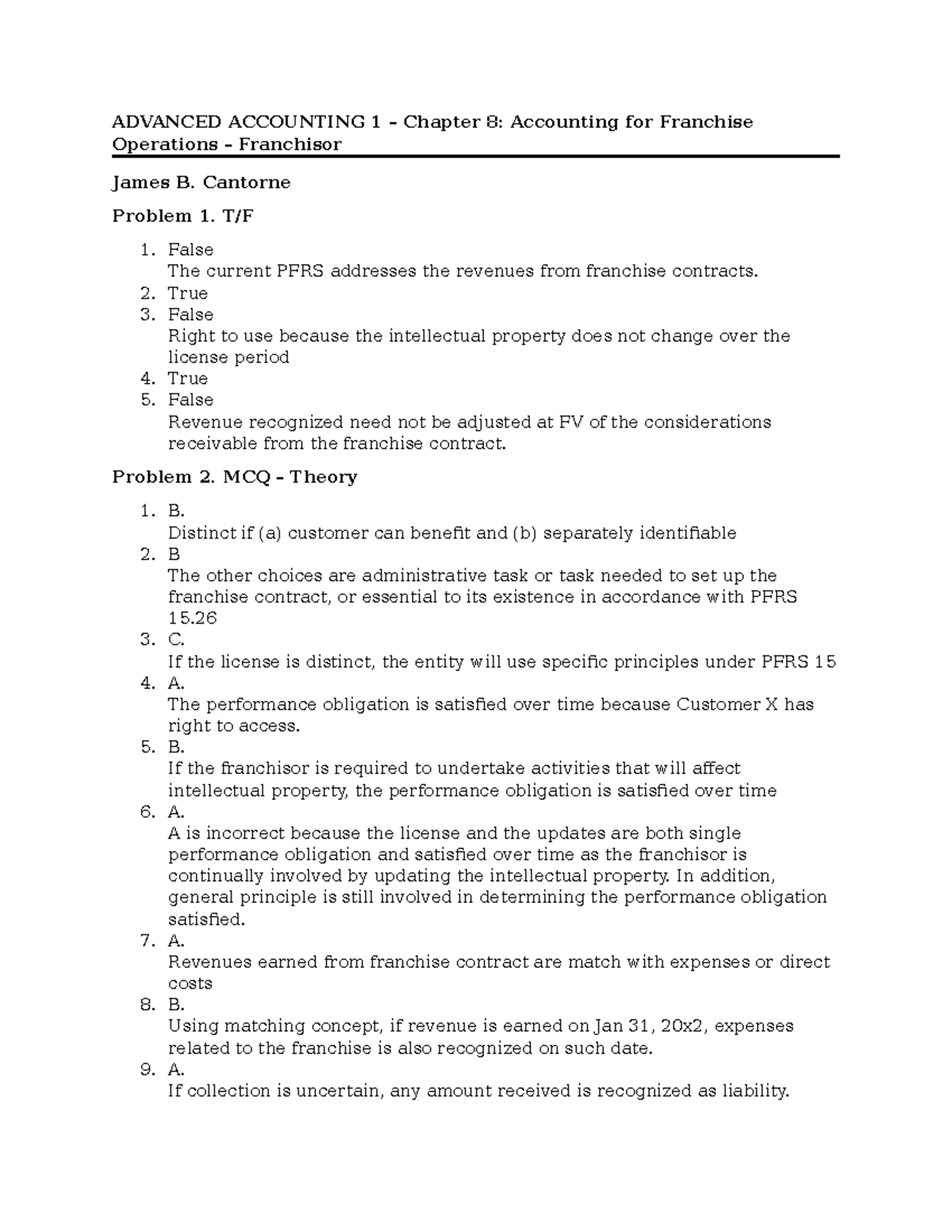 Advanced Accounting 1 Accounting For Specialized Transaction