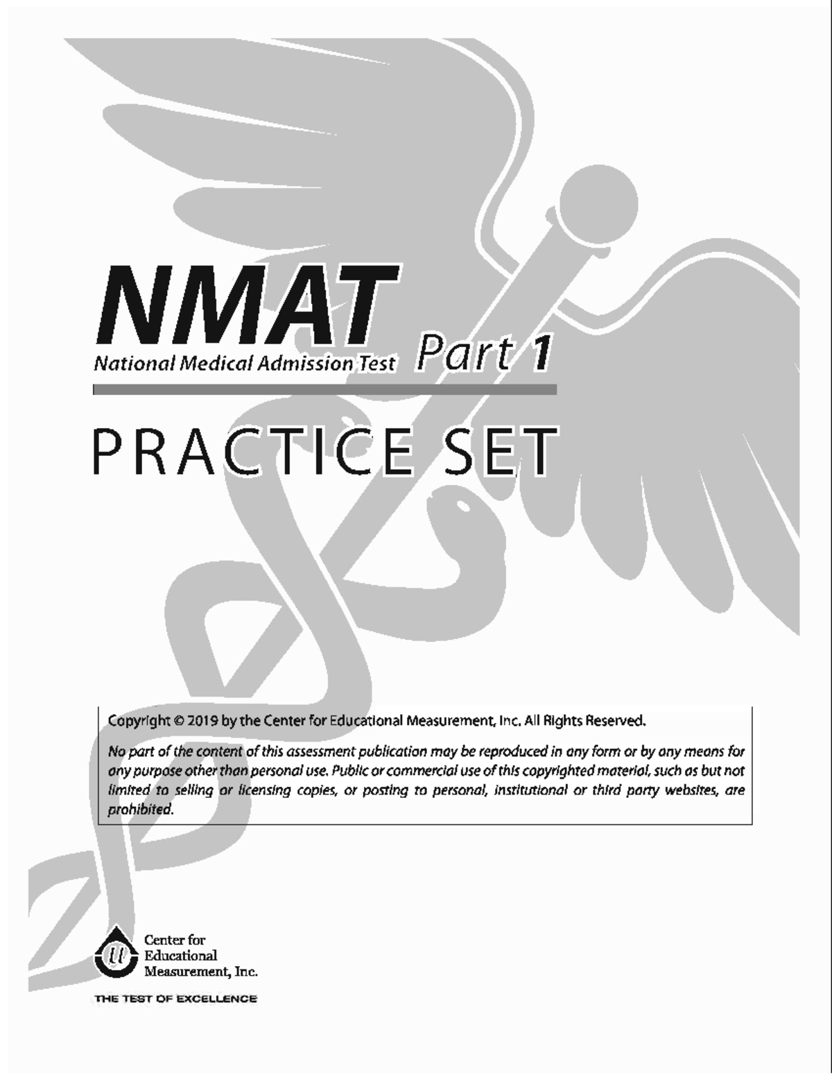 NMAT Practice Set 2019 - medtek - Studocu