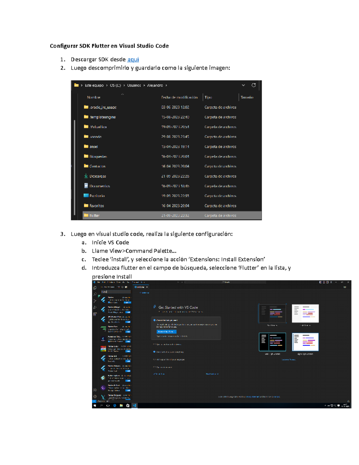 Configurar Flutter VSC - Configurar SDK Flutter en Visual Studio Code 1 ...